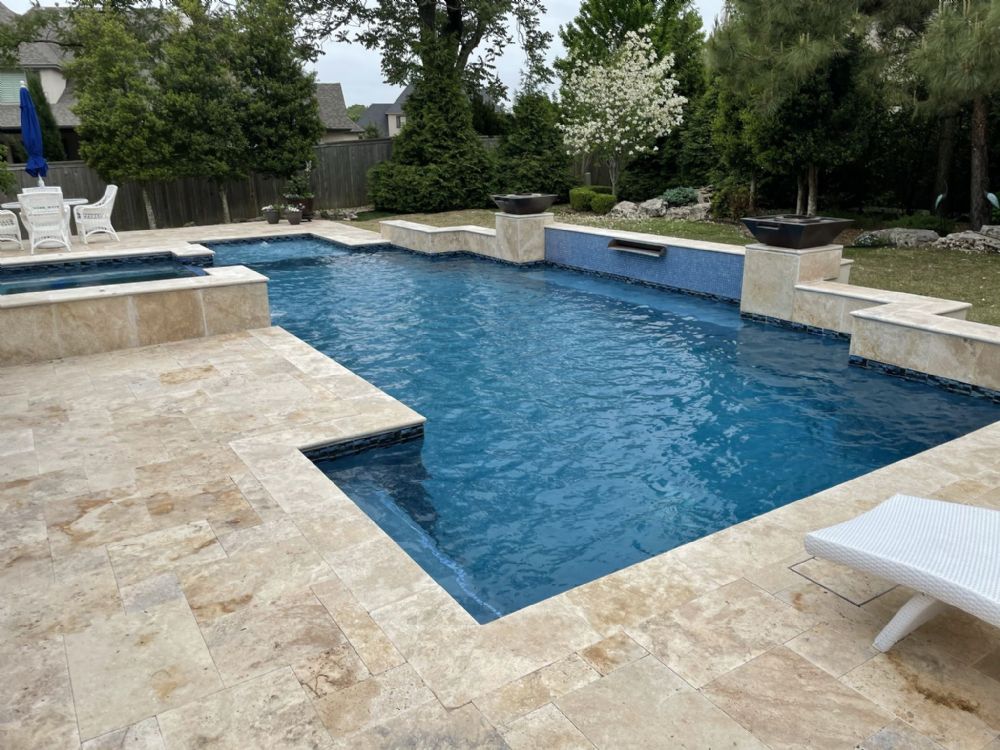 Portfolio geometric pools by Atlantis Pools & Spas Inc, Tulsa, Ok.