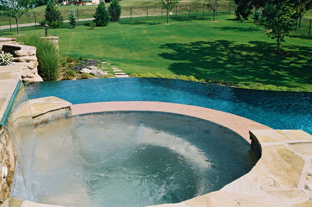 Infinity pools by Atlantis Pools & Spas Inc, Tulsa, Ok.