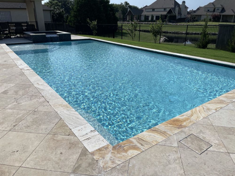 Portfolio geometric pools by Atlantis Pools & Spas Inc, Tulsa, Ok.